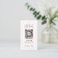 Social Media QR Code Feminine Pink Modern Business Card | Zazzle