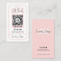 Social Media QR Code Feminine Pink Modern Business Card | Zazzle