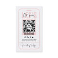 Social Media QR Code Feminine Pink Modern Business Card | Zazzle