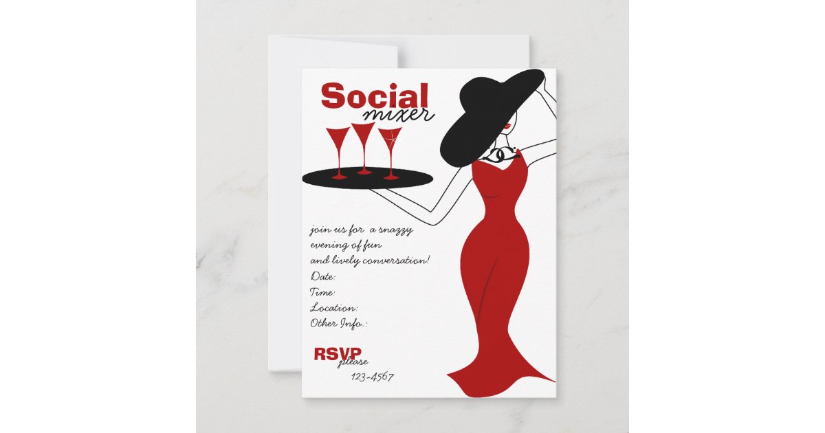 Social Mixer Invitation | Zazzle
