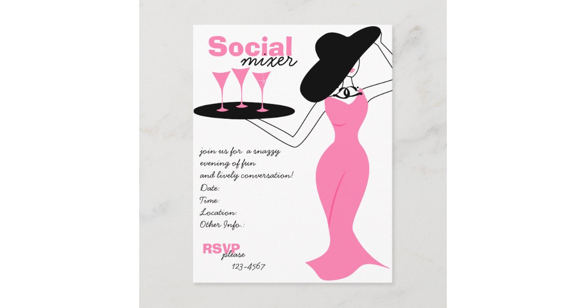 Social Mixer Invitation | Zazzle.com