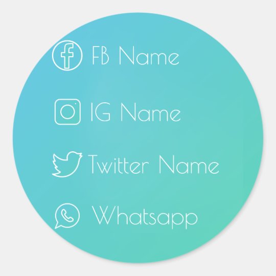 Social network Cool! Classic Round Sticker | Zazzle.com