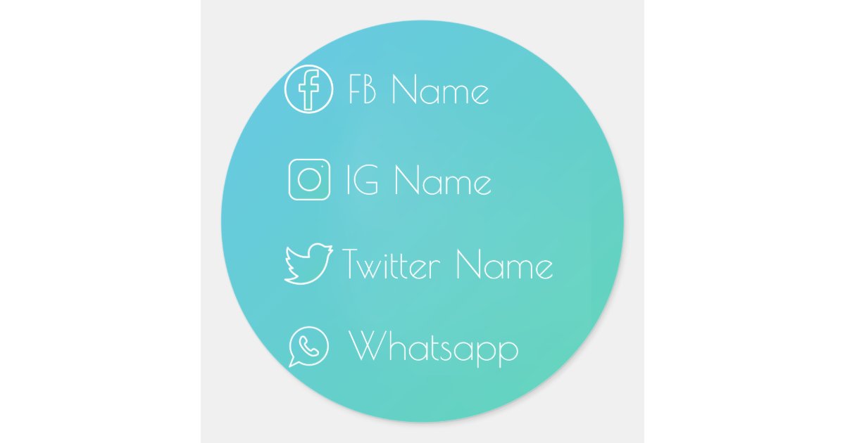 Social network Cool! Classic Round Sticker | Zazzle