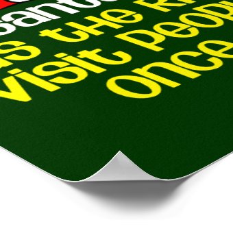 Social Santa Humor (Dark) Poster | Zazzle