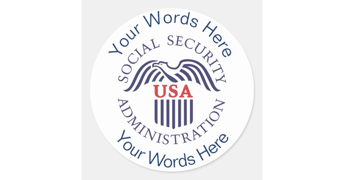Social Security Administration SSA Sticker | Zazzle