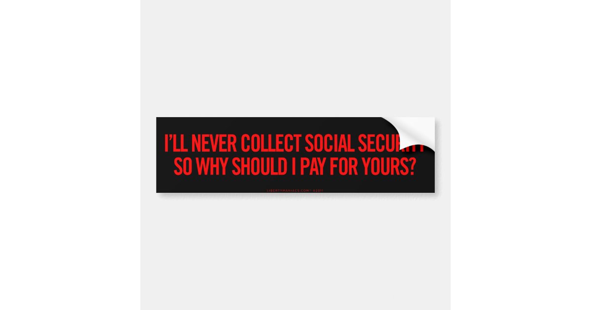 Social Security Bumper Sticker | Zazzle