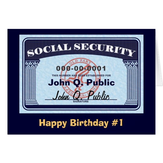 Social Security Card - change text | Zazzle.com