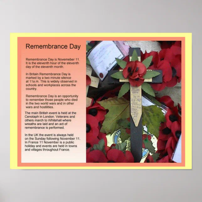 Social Studies, History, Remembrance Day Poster | Zazzle