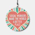 Social Work Heart Cute Social Worker Gift Wind Chime | Zazzle