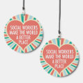 Social Work Heart Cute Social Worker Gift Wind Chime | Zazzle