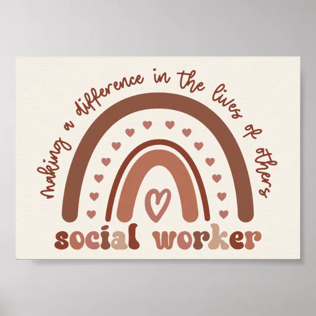 Social Worker Appreciation Graduation Social Work Poster | Zazzle