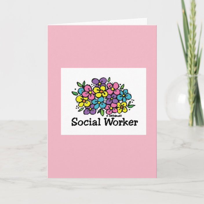 Social Worker Blooms Thank You | Zazzle.com