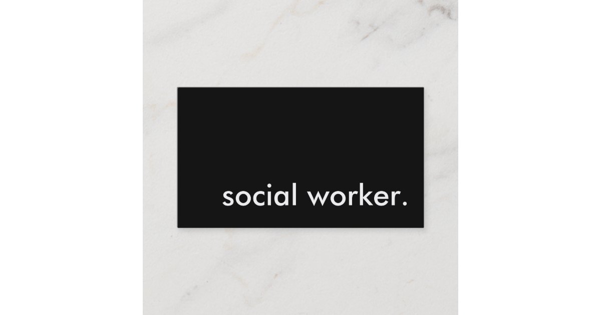 social worker. business card | Zazzle