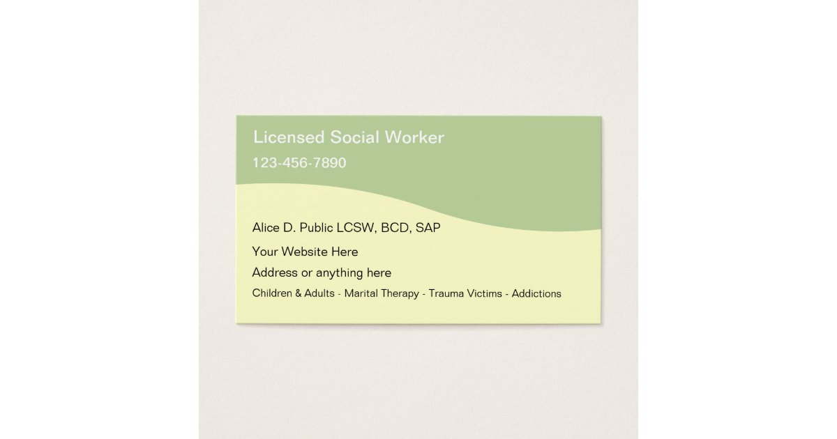 Social Worker Business Cards | Zazzle.com