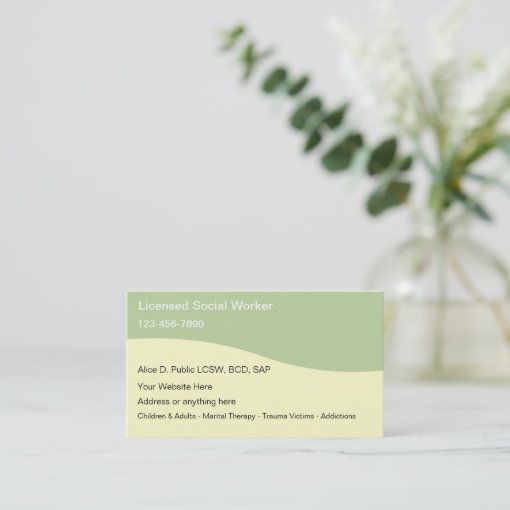 Social Worker Business Cards | Zazzle