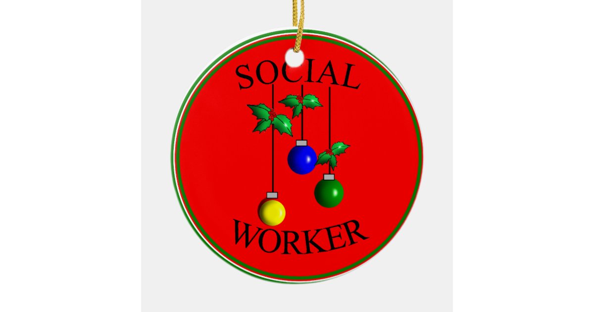 Social Worker Christmas Ornament | Zazzle