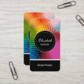 Social Worker- Colorful Abstract Pattern Business Card | Zazzle