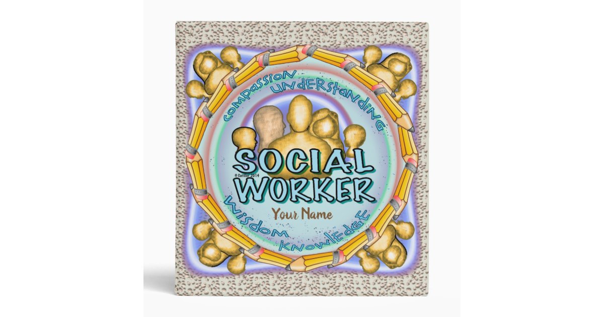Social Worker custom binder | Zazzle