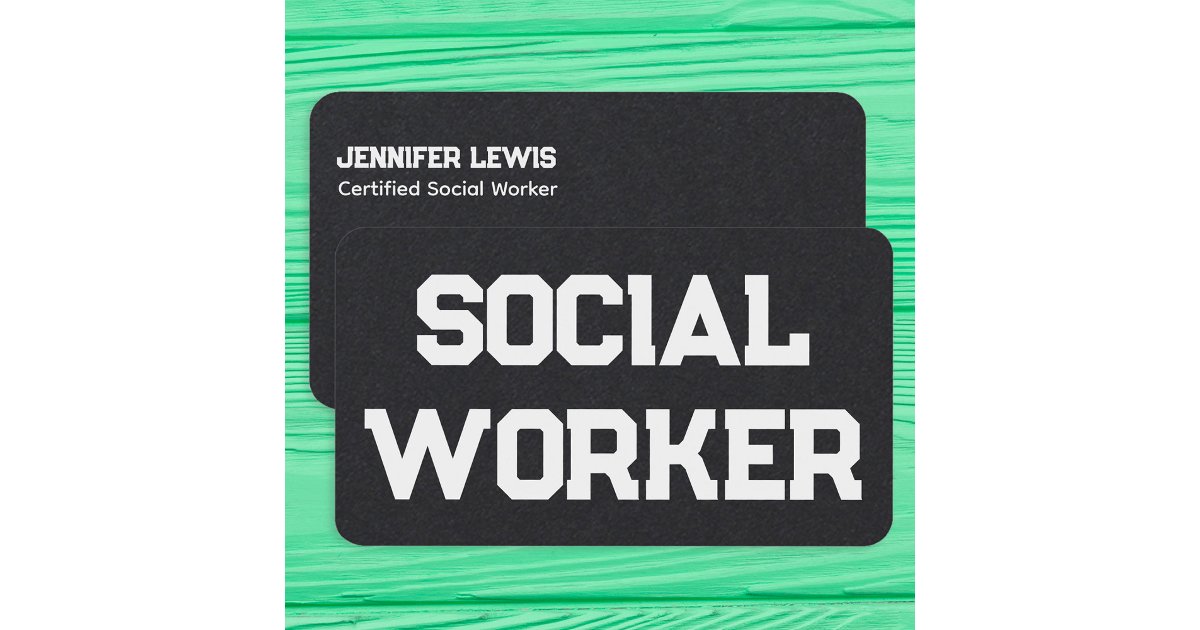 Social Worker Custom QR Business Card | Zazzle