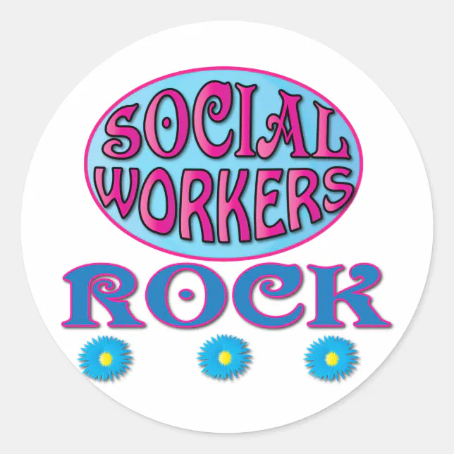 Social Worker Gifts Classic Round Sticker | Zazzle