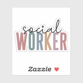 Social Worker Graduation Appreciation gifts Sticker | Zazzle