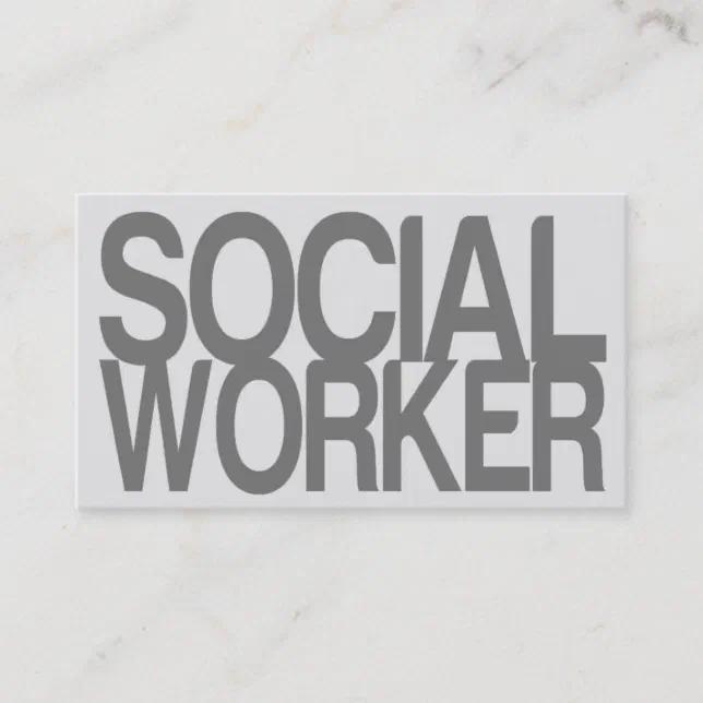 Social Worker in Silver Business Card | Zazzle