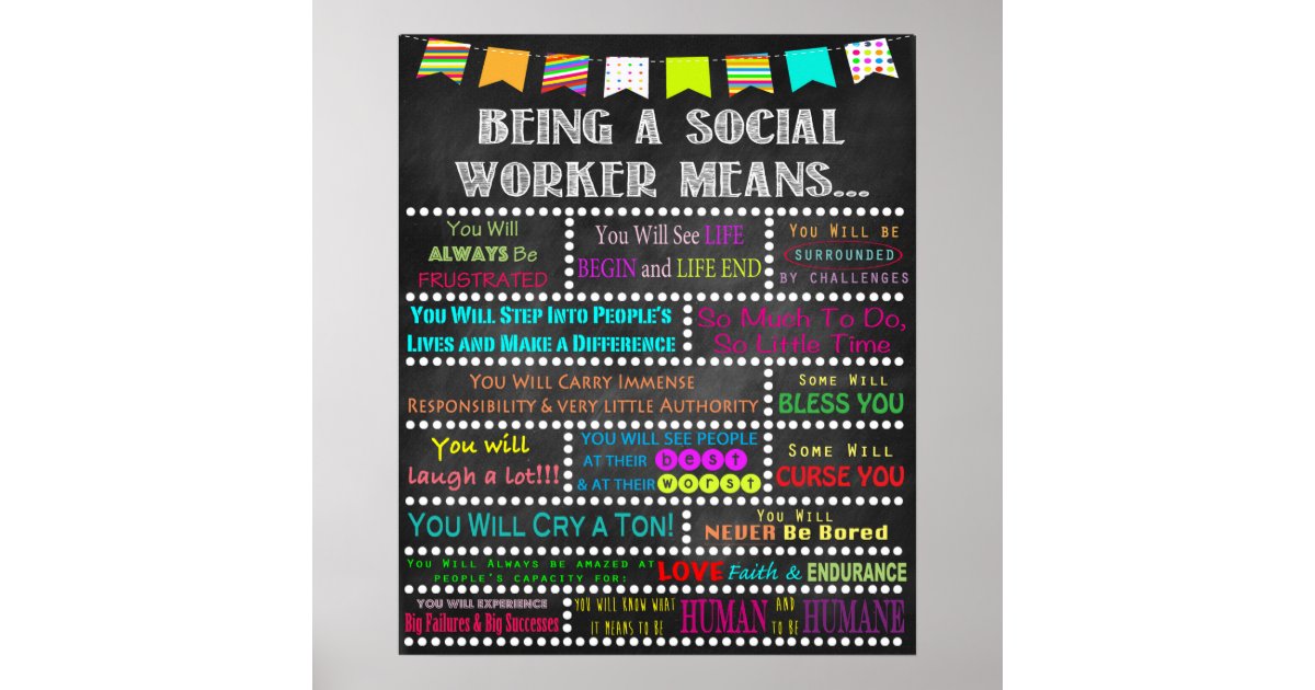 Social Worker Inspirational Art Poster | Zazzle