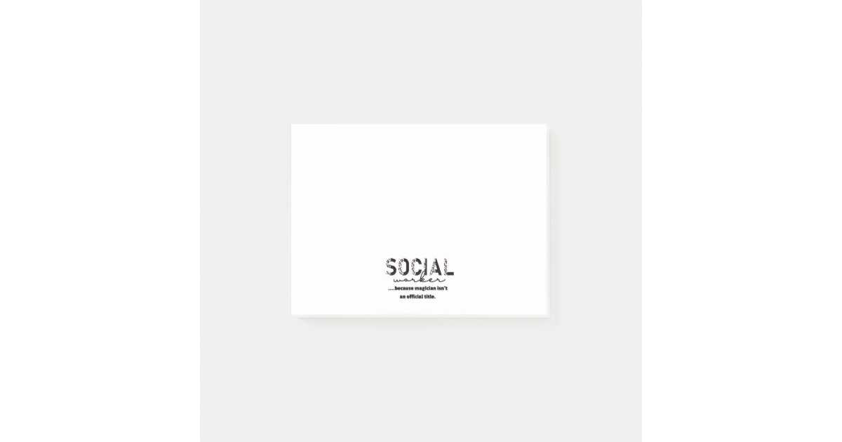 Social Worker Post-It Notes | Zazzle