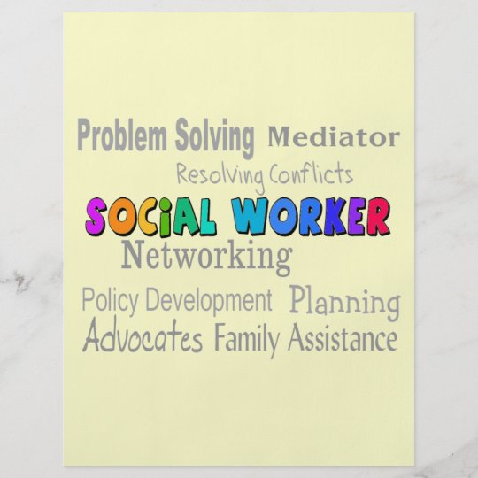 Social Worker Professional Duties Design Flyer | Zazzle.com
