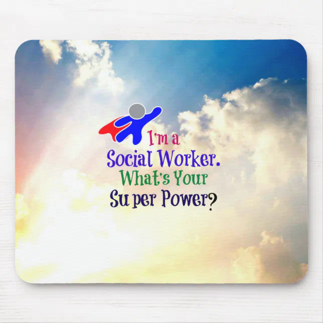 Social Worker Super Hero Mouse Pad | Zazzle