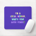Social Worker Super Power Mouse Pad | Zazzle