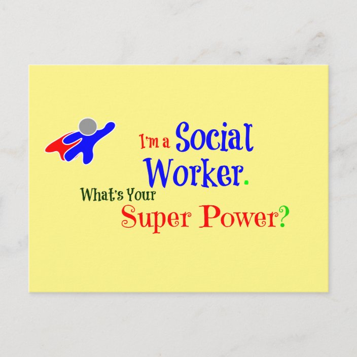 Social Worker Superhero Postcard | Zazzle.com