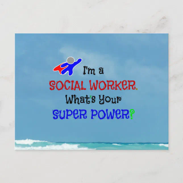 Social Worker Superhero Postcard | Zazzle