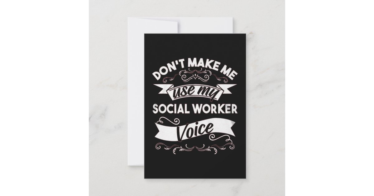 SOCIAL WORKER VOICE CARD | Zazzle
