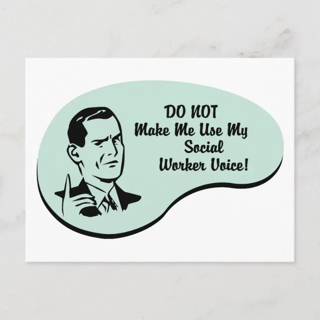 Social Worker Voice Postcard | Zazzle