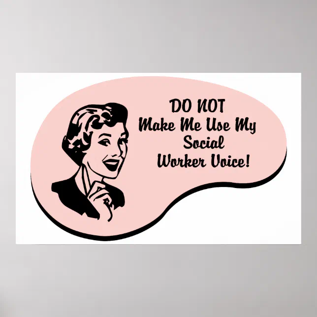 Social Worker Voice Poster | Zazzle