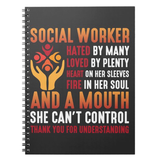 Social Worker Woman Educator Social Working Girl Notebook | Zazzle.com