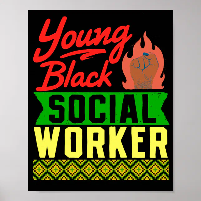 Social Worker Young Black Social Worker Poster | Zazzle