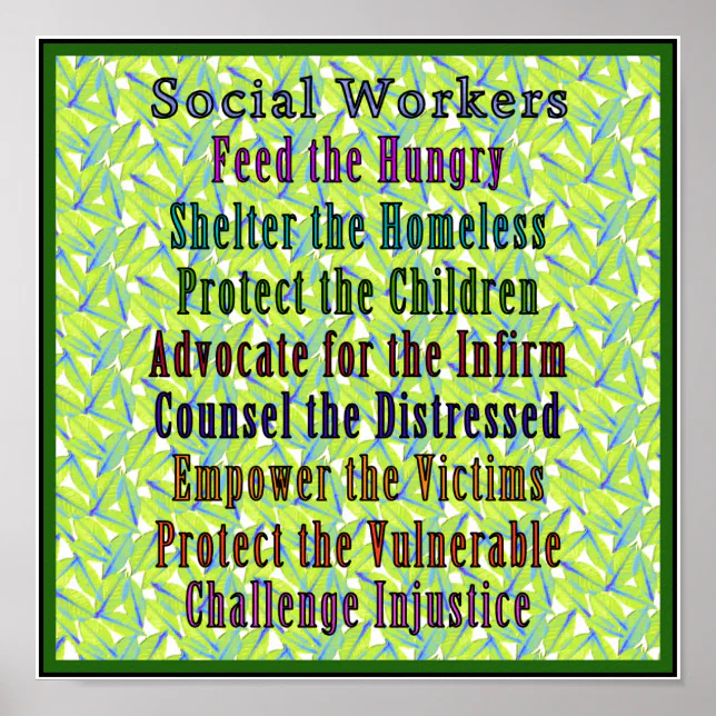 Social Workers Work! Poster | Zazzle