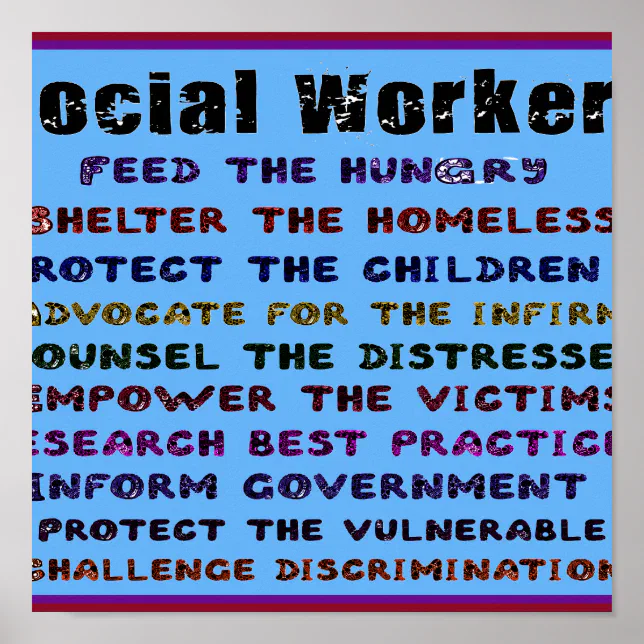 Social Workers Work! Poster | Zazzle
