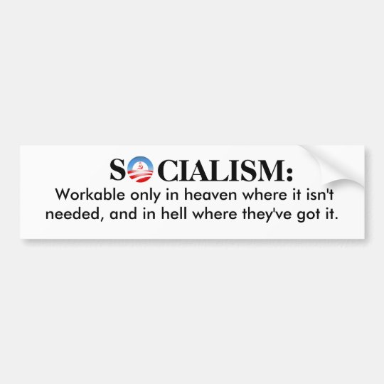 Socialism Bumper Sticker | Zazzle.com
