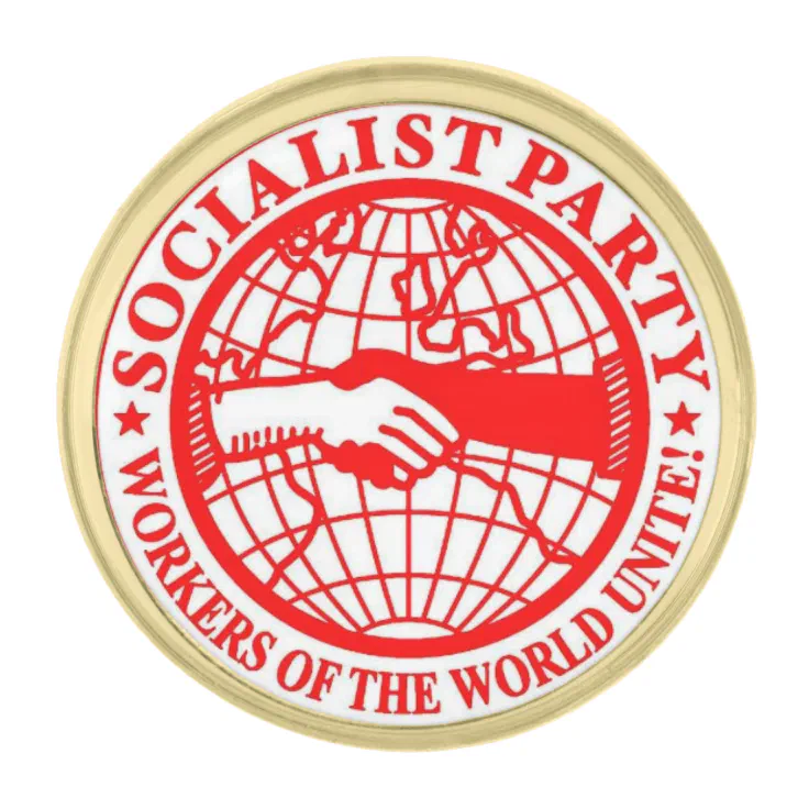 Socialist Party USA Gold Finish Lapel Pin | Zazzle
