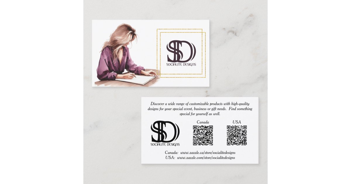 Socialite Designs Promotional V3 Business Card | Zazzle