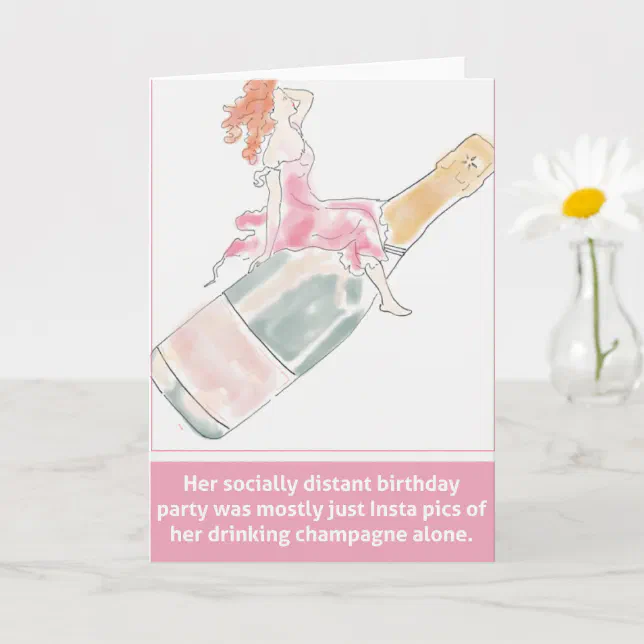 Socially Distant Self Isolating Birthday Card. Card | Zazzle