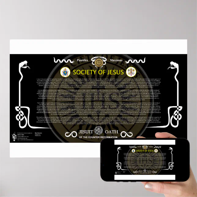 Society of Jesus - Blood Oath of the Jesuits Poster | Zazzle