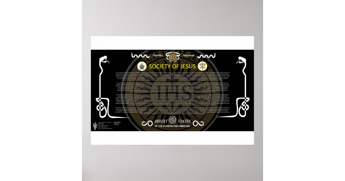 Society of Jesus - Blood Oath of the Jesuits Poster | Zazzle