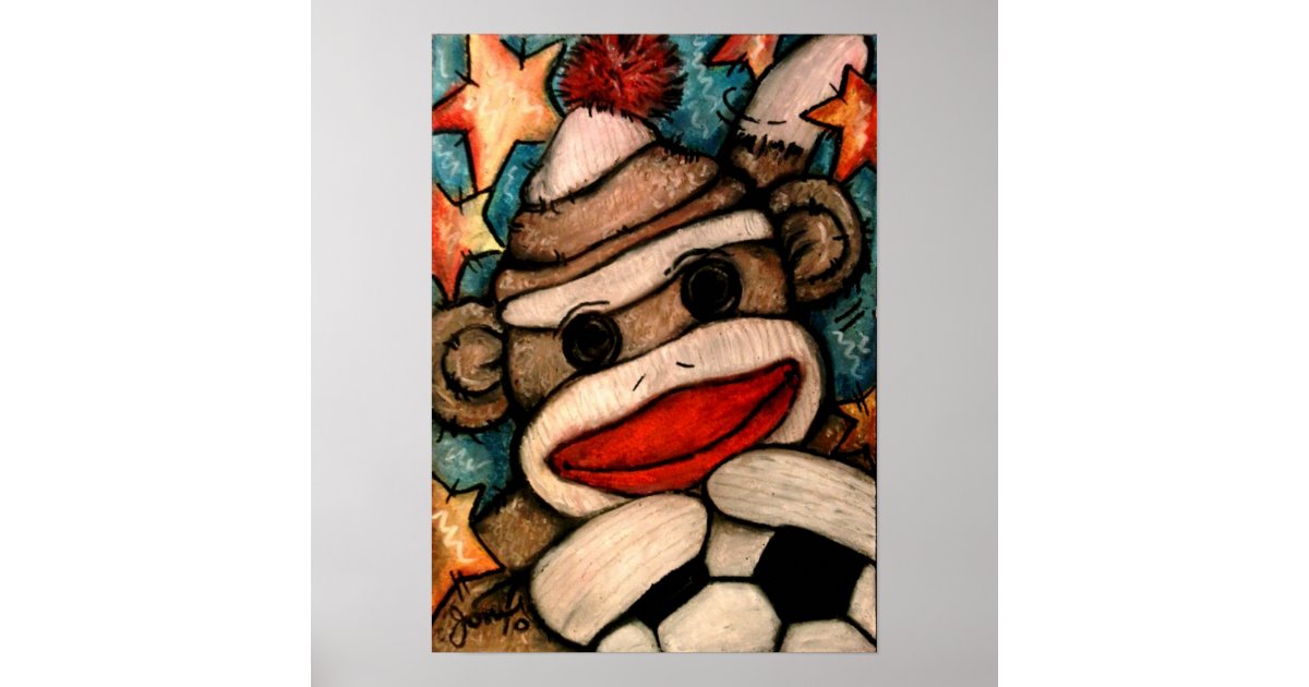 SOCK-er Monkey Poster | Zazzle