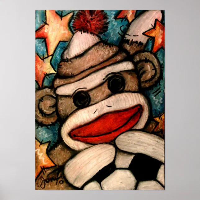 SOCK-er Monkey Poster | Zazzle
