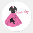 Sock Hop Classic Round Sticker | Zazzle
