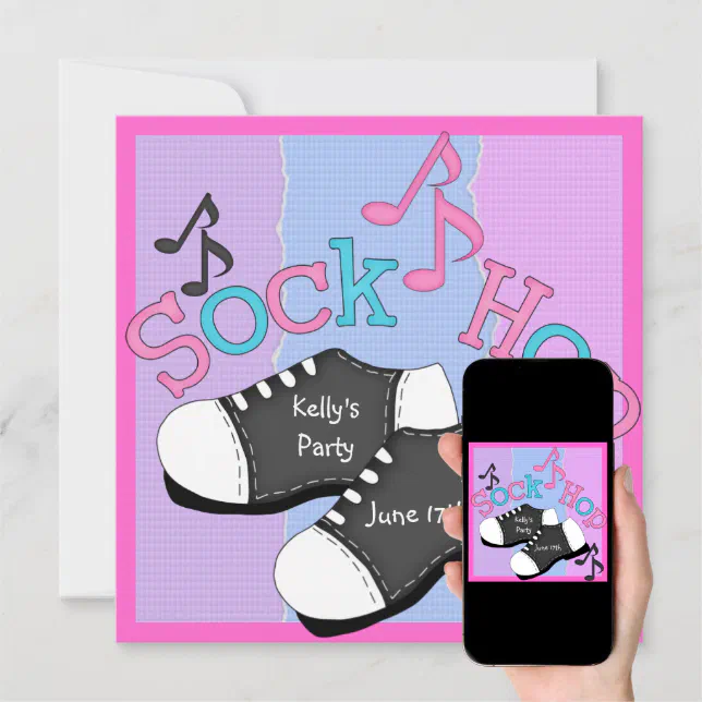 Sock Hop Party Invitations | Zazzle